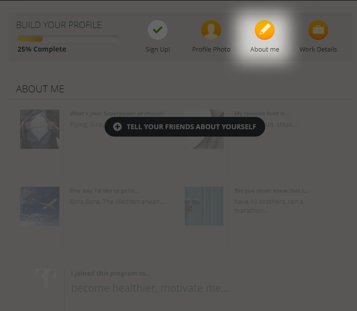 How to complete the "About Me" section. – Personify Health