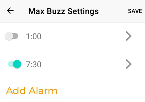 How to set an alarm on your Max Buzz – Personify Health