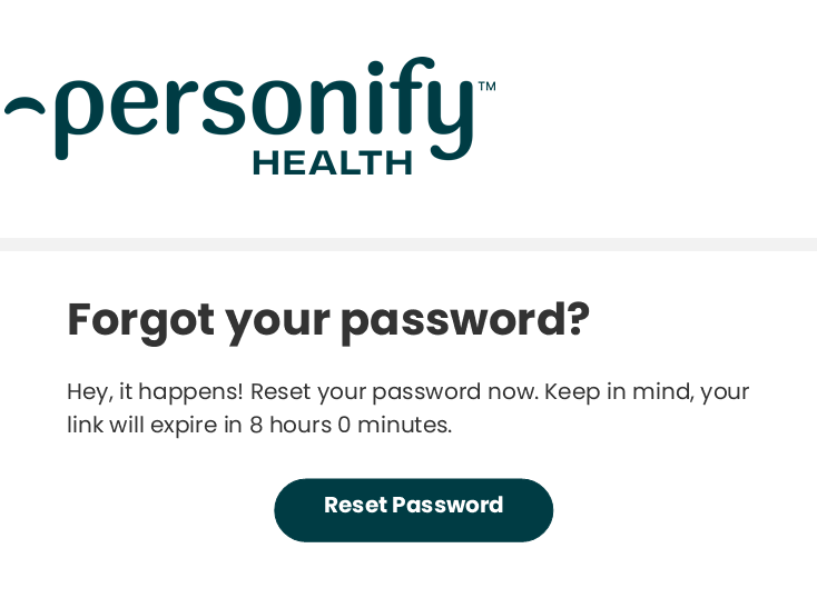 How to reset your password? – Personify Health