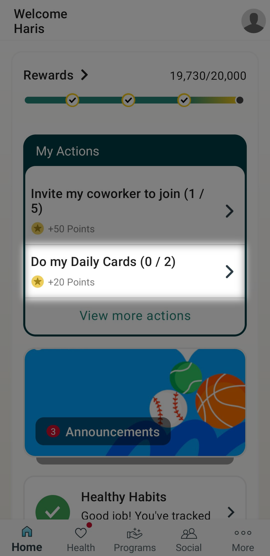 How to complete your Daily Cards using the Personify Health mobile app ...