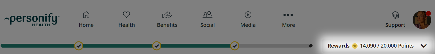 My points reset to "0". – Personify Health