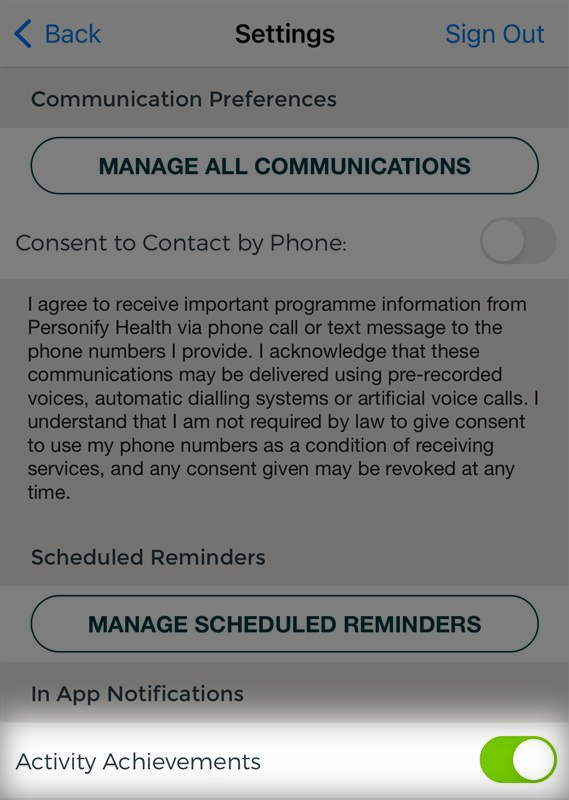 How to turn the Notifications in the Personify Health mobile app On and ...