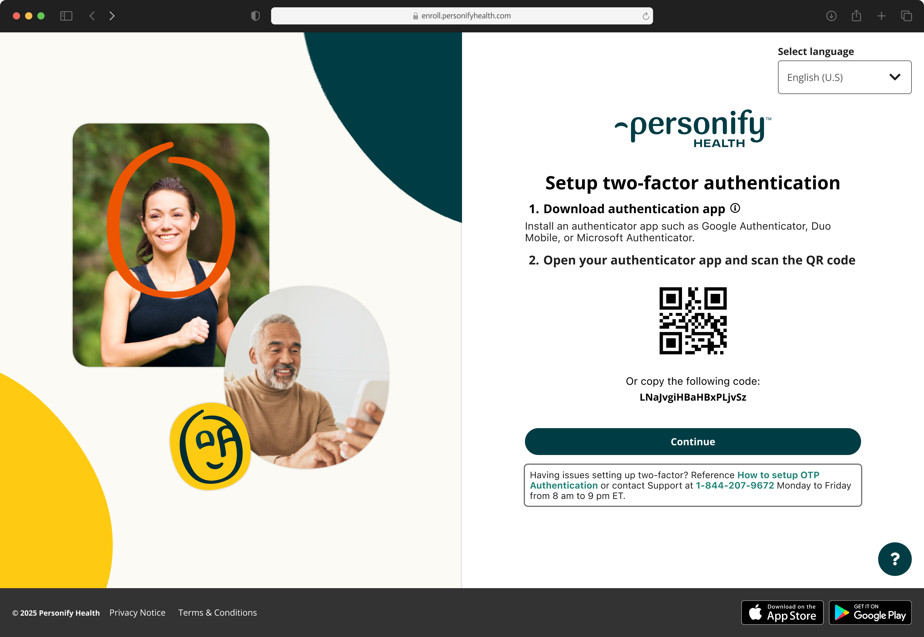 How to setup OTP Authentication? – Personify Health