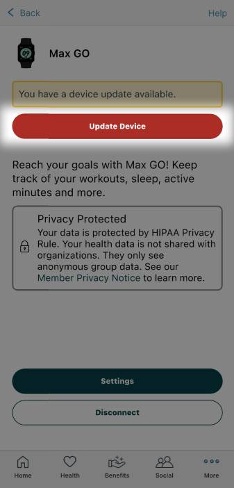 How to do a Mandatory Max GO device update? – Personify Health
