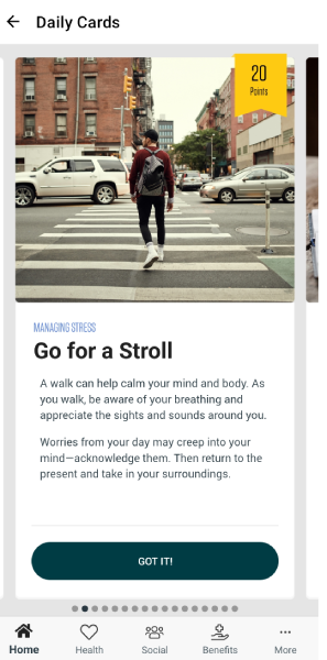 How to complete your Daily Cards using the Personify Health mobile app ...