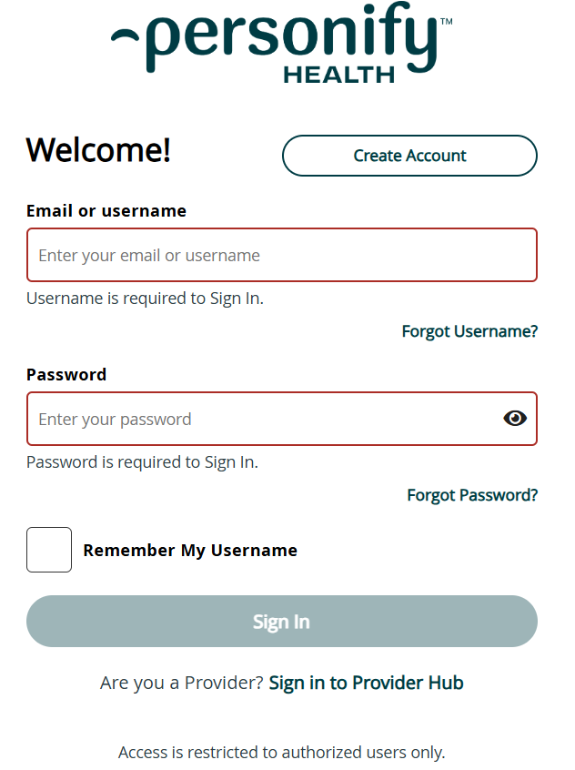 Unable to log into my Personify Health account – Personify Health