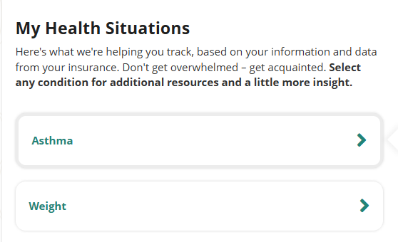 Health Situations Checklist – Personify Health