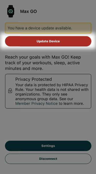 How to do a Mandatory Max GO device update? – Personify Health