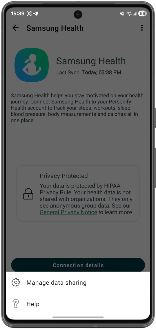 My Samsung Health is not syncing – Personify Health